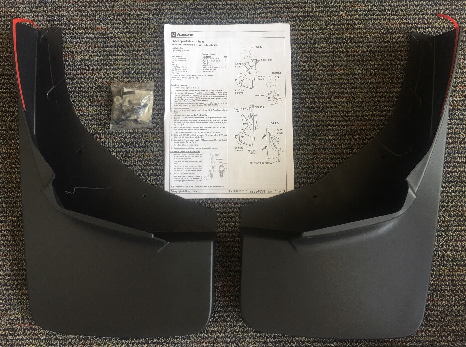 2014-2018 Chevrolet Silverado Front & Rear Molded Splash Guard Pkg ...