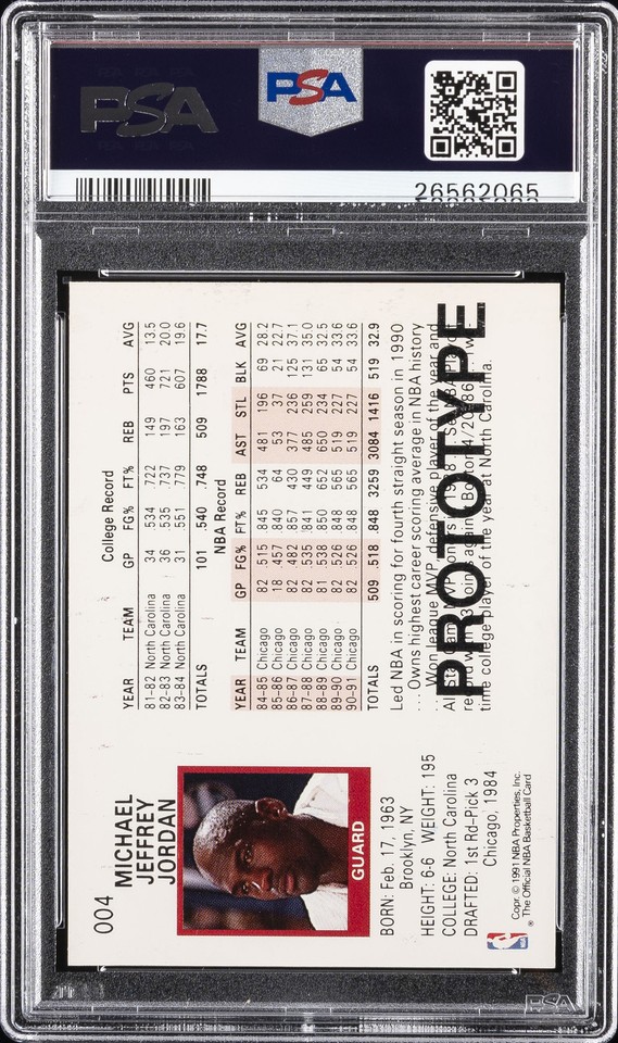 1991 HOOPS PROTOTYPES 00 #004 MICHAEL JORDAN PSA 9 | eBay