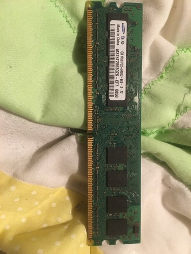 Samsung PC2-6400 1 GB DIMM 800 MHz DDR2 SDRAM Memory (M378T2863QZS-CF7 ...