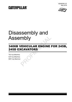Caterpillar 3406B VEHICULAR ENGINE 245B 245D EXCAVATOR Disassembly ...