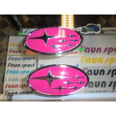 Subaru Impreza GC8 GF8 Type Custom Pink Front & Rear Emblem Ornament ...