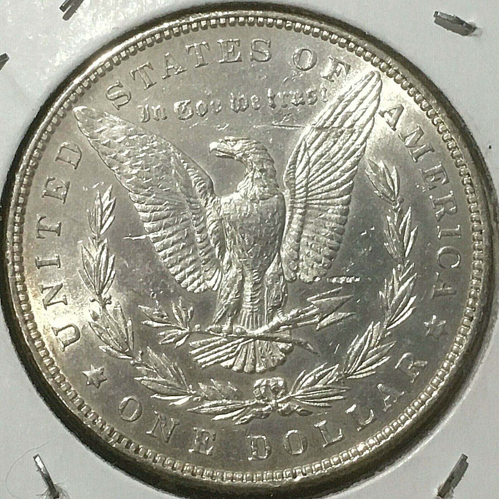 1880 P Morgan Dollar END OF ROLL COIN MONSTER TONING OBVERSE WHITE ...