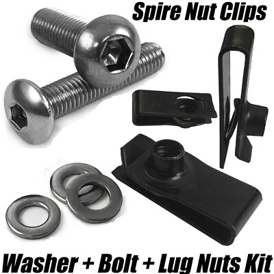 M6 M8 M10 Chimney Lug Nuts Clips Spire w/ Button Head Screws / Bolts ...