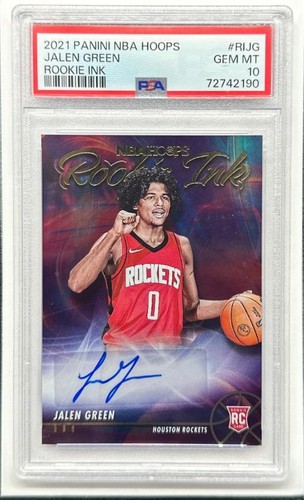 2021-22 NBA Hoops Jalen Green Rookie Ink Auto Autograph RC #RI-JG PSA ...