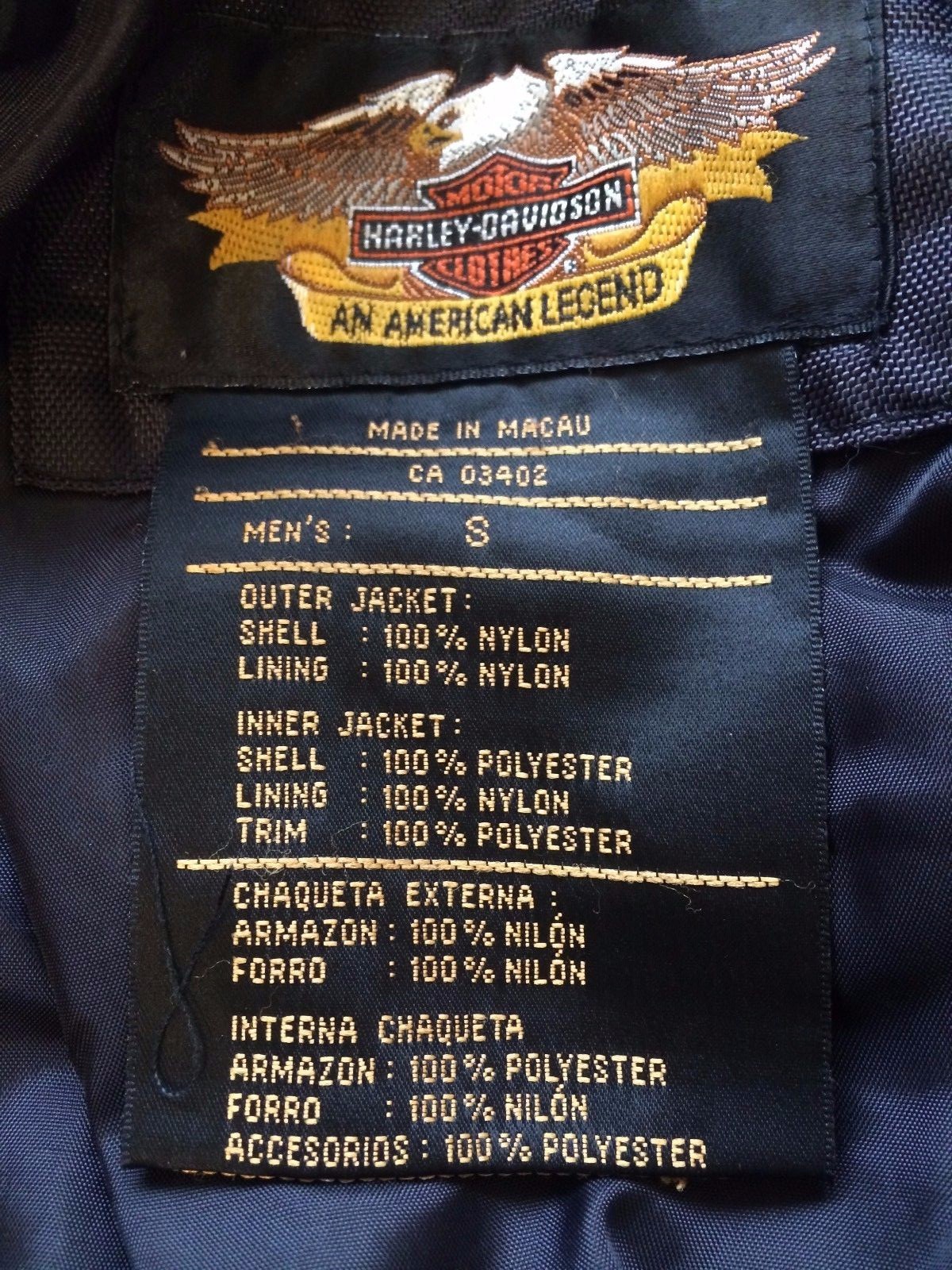 Harley All-American Legend Nylon Winter Coat Riding J… - Gem