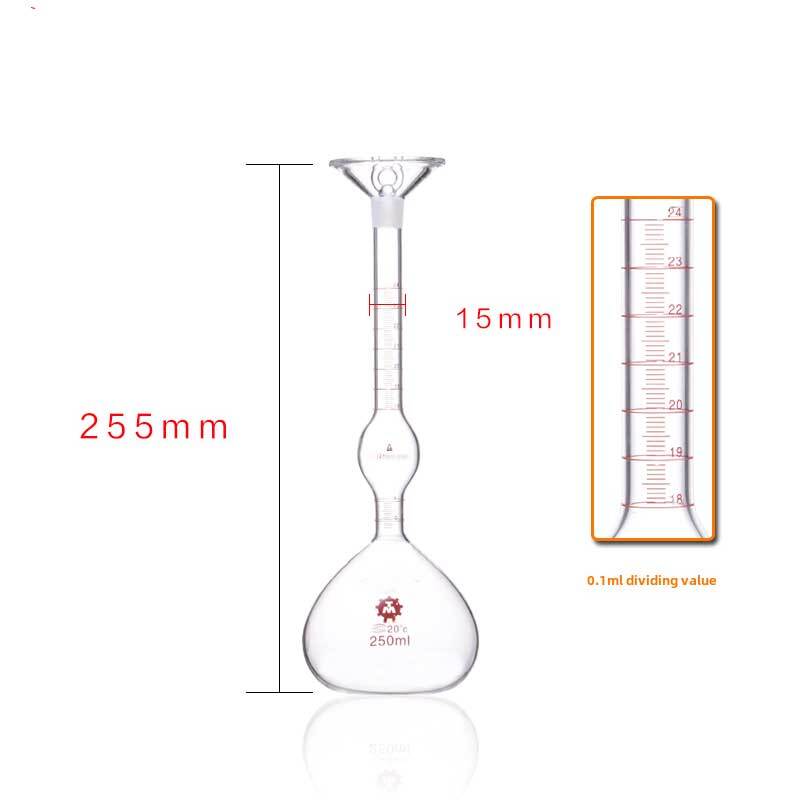 250ml Le Chatelier Flask Borosilicate Specific Gravity Bottle for Labs ...