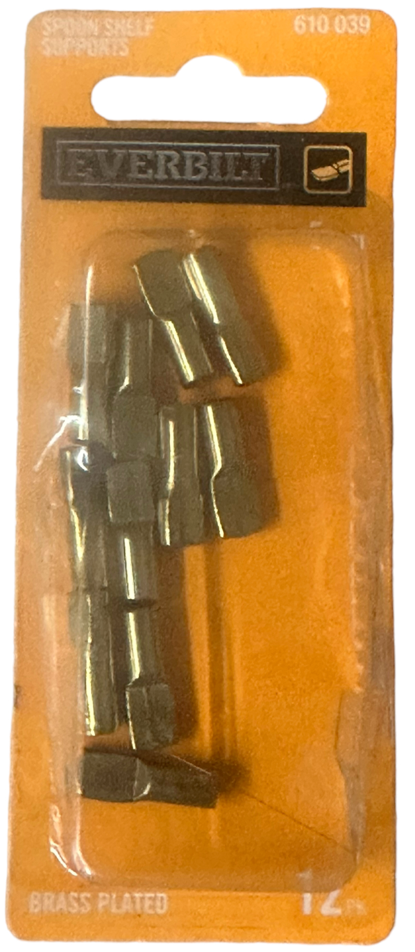 Everbilt Hardware Spoon Shelf Support Brass Plated Pack of 11 | eBay
