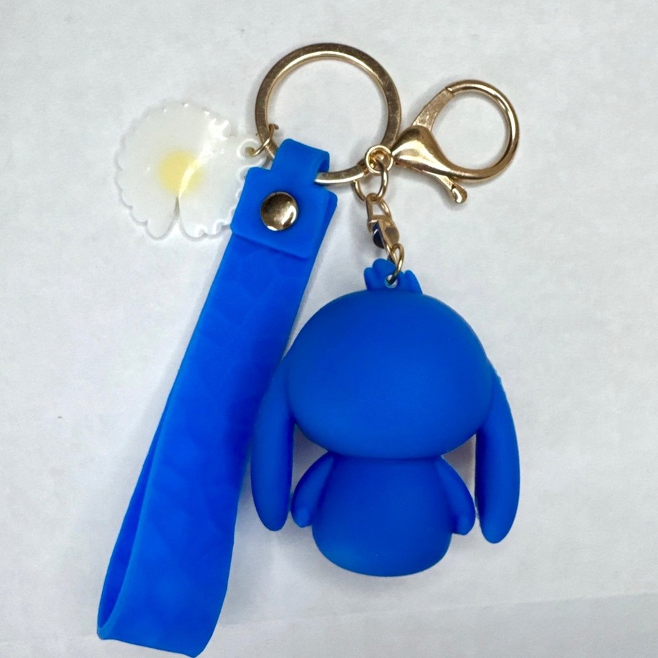 Stitch Keychain w/Daisy/Rubber Hand Strap Disney, Purse Backpack ...