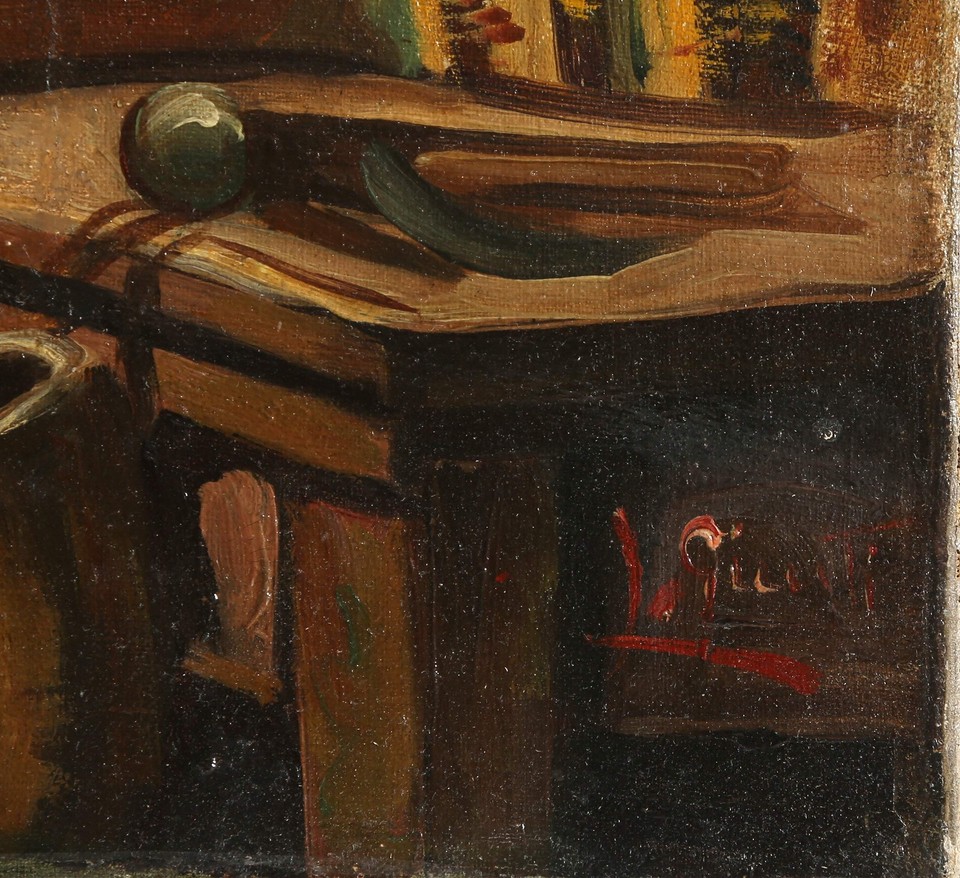 Unknown Artist, Man with drink, Oil on canvas, signed lower right | eBay UK