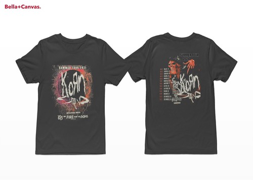 Korn Rock 2021 Tour Merch, 2 Sided, Vintage Graphic 100% Cotton T-Shirt ...