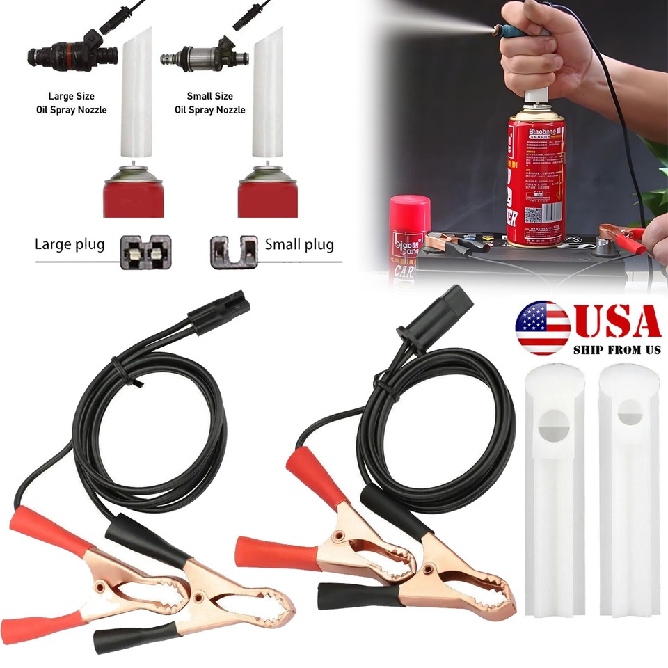 Fuel Injector Flush Cleaning Adapter DIY Kit Set Automotive Vehicle ...