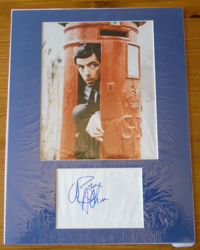 Mr Bean Autographed Mounted Display Hand-Signed By Rowan Atkinson COA ...