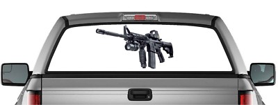 PERFORATED BUSHMASTER XM15-E2S TRUCK BACK WINDOW STICKER DECAL VINYL | eBay