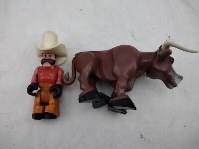 Vintage 1980 Fisher Price Husky Helper Longhorn Bull Steer Cowboy | eBay