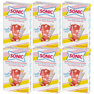 Sonic Singles To Go Water Flavor Drink Mix Packets, STRAWBERRY LEMONADE ...