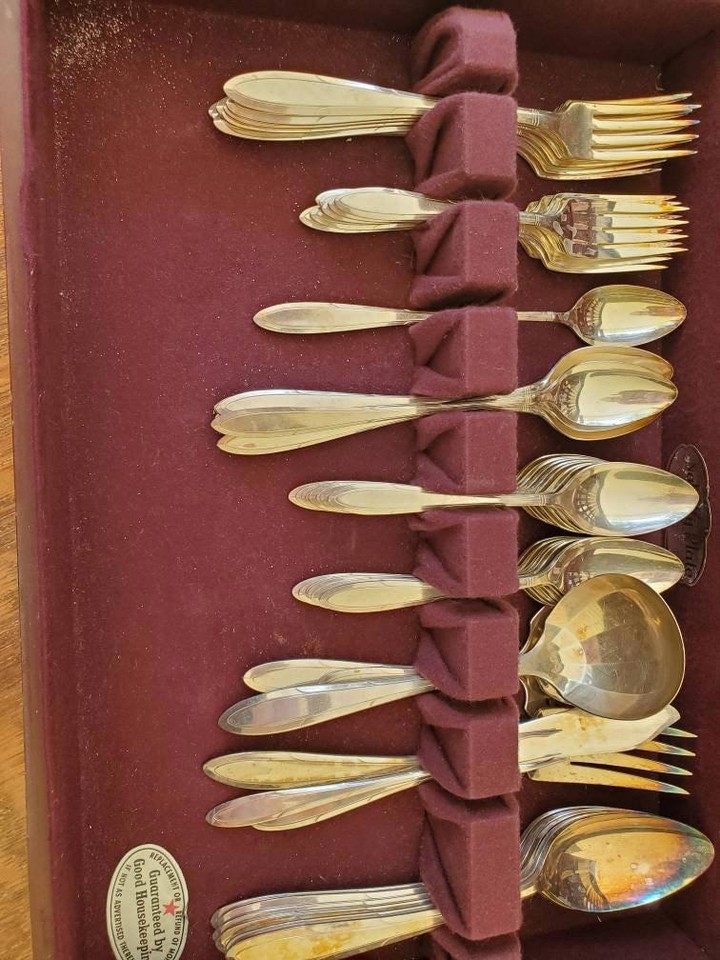 Nobility plate art deco Silver Plate Set For 8, 60 pcs, Silverware | eBay