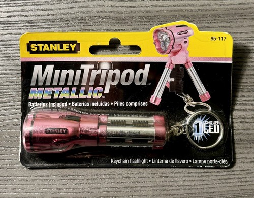 Stanley Mini Tripod Metallic Keychain Handheld LED Flashlight 2006 Pink ...