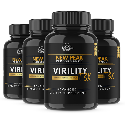 Virility T3X Maximum Strength for Men 4 Bottles 360 Capsules | eBay