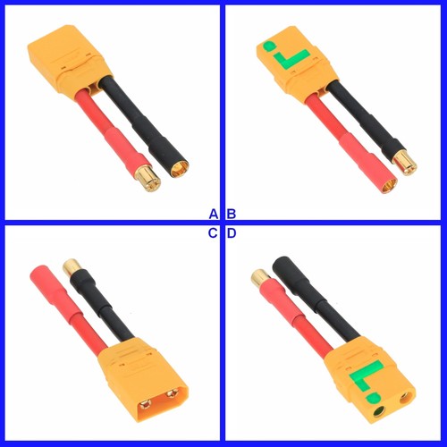 XT90S XT90-S Anti Spark to ESC HXT 6.5 10AWG 2inchs Cable Adapter for ...