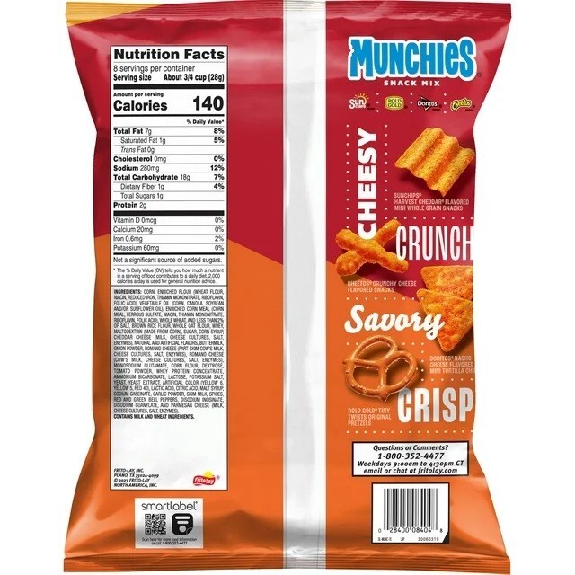 Frito-Lay Munchies Snack Mix CHEESE FIX, Sun Chips Doritos Cheetos ...