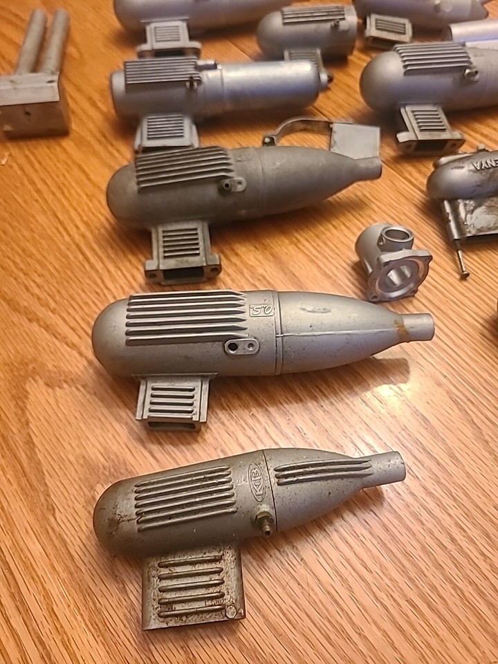 RC Airplane Glow Engine Muffler Lot Tuned Pipes OS ENYA Saito .40 .46 ...