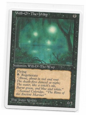 Magic the Gathering ~ MTG ~ 1x Will-o'-the-Wisp ~ Fourth Edition ~ 4Ed ...