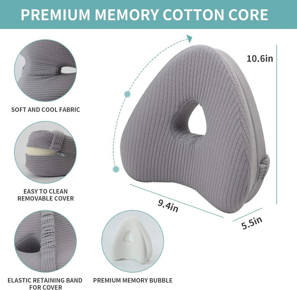 Leg Pillow Knee Pillow Ergonomic Side Sleeper Pillow with Optimal ...