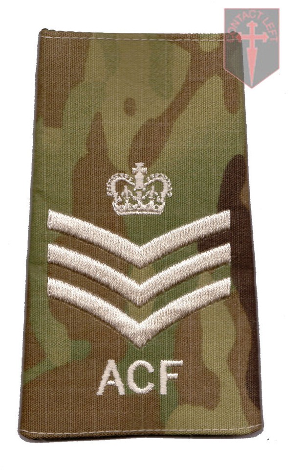 New All Ranks Multicam MTP ACF RANK SLIDE ( Cadets Army Cadet Force | eBay