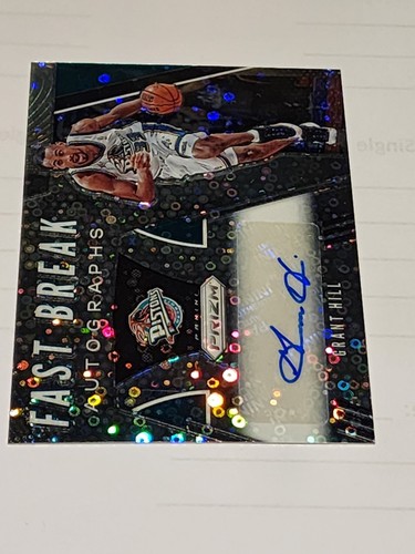 2019-20 PRIZM FAST BREAK SILVER DISCO GRANT HILL AUTO AUTOGRAPH DETROIT ...