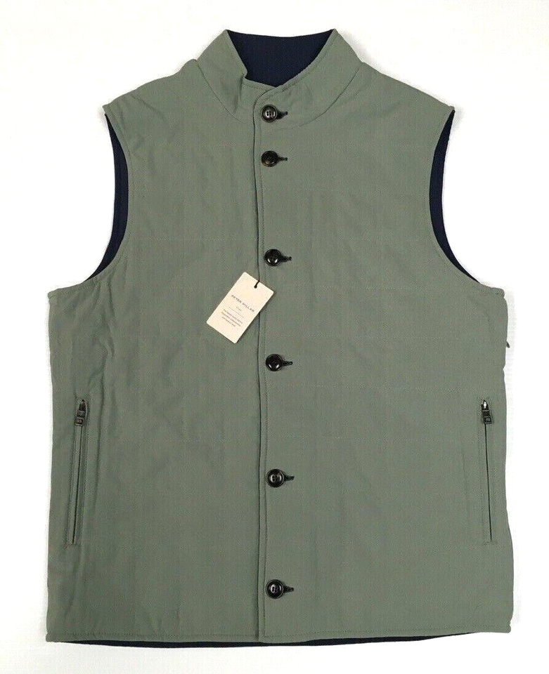 Peter Millar Reversible Quilted Stretch Soft Golf Field Jacket Vest ...