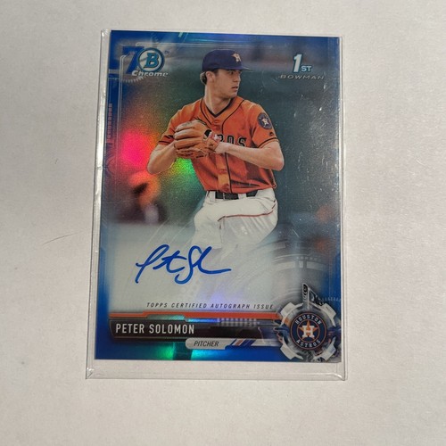 2017 Bowman Draft Blue Refractor 70th Anniversary /70 Peter Solomon Auto | eBay