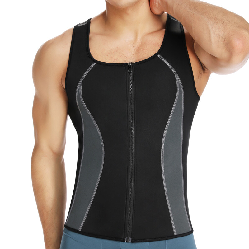 Men Sauna Thermo Sweat Body Shaper Waist Trainer Burn Fat Corset Gym ...