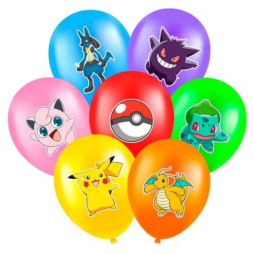 28 Pcs Balloons Pokemon Party Supplies Balloons for Kids Party ...