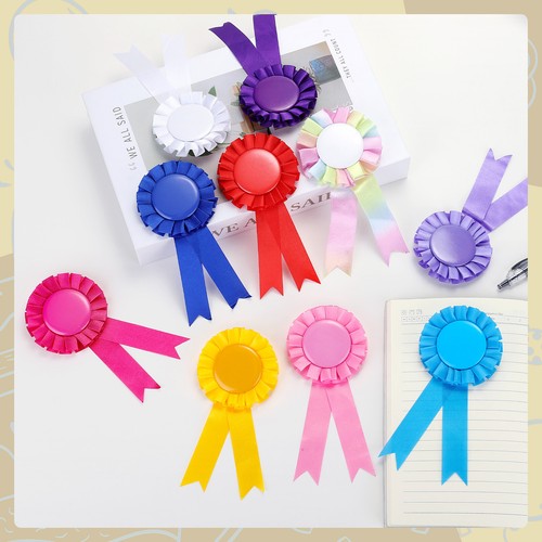 8Pcs Blank Award Ribbon Prize Medals 1st Place Ribbon Pink | eBay
