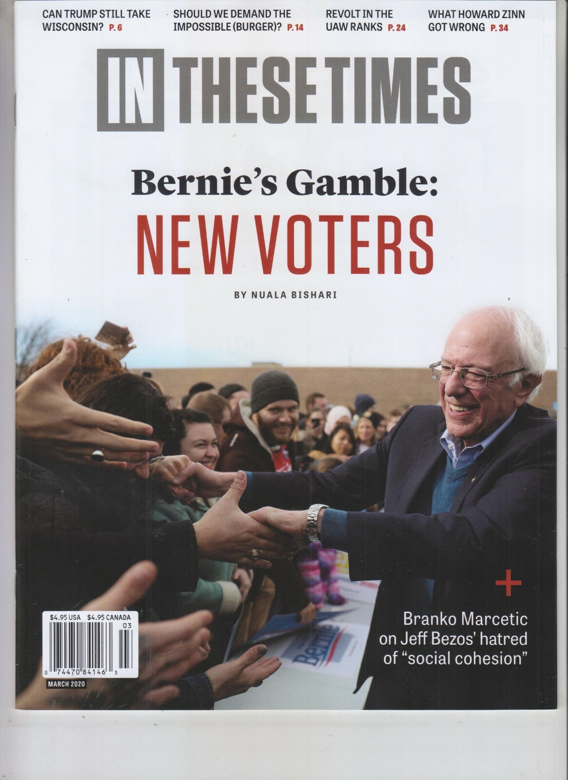 BERNIE SANDERS IN THESE TIMES MAGAZINE MARCH 2020 NEW VOTERS | eBay