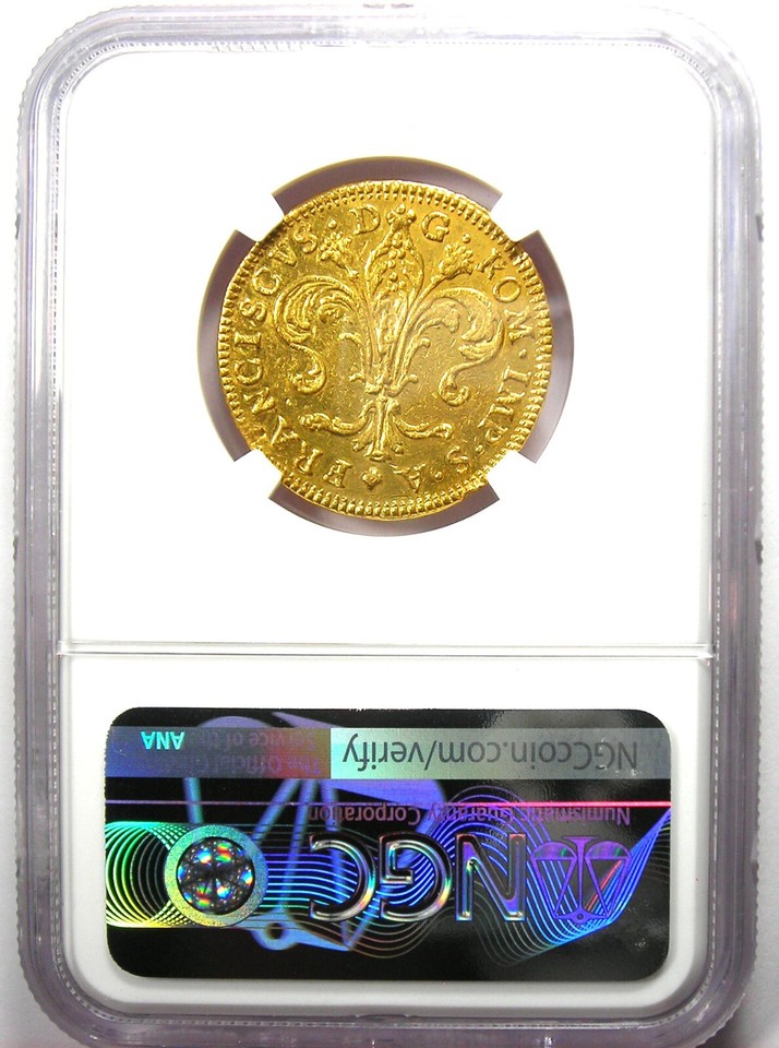 1754 Italy Tuscany Gold Ruspone 3 Zecchini Coin 3Z - Certified NGC XF ...