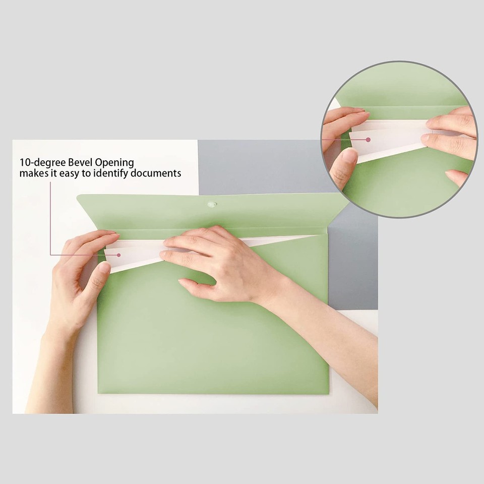 Poly File Folders Letter Size File Jackets Organizer Plastic Envelope ...