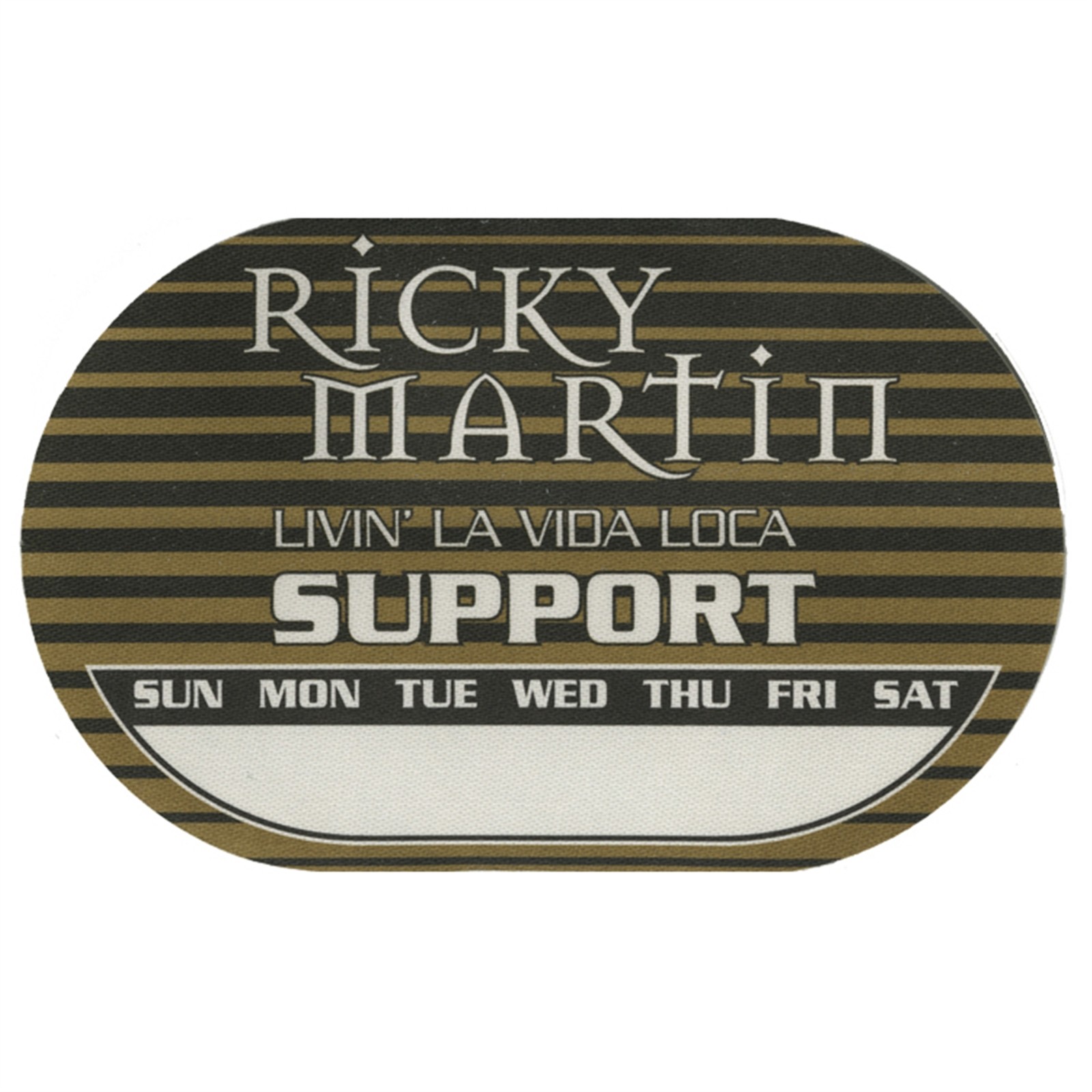 Ricky Martin 1999 Livin La Vida Loca Concert Tour Support Backstage Pass | eBay