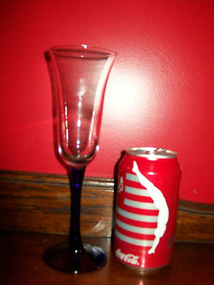 BELL SHAPE COBALT BLUE STEM WINE GLASS FLUTE | eBay