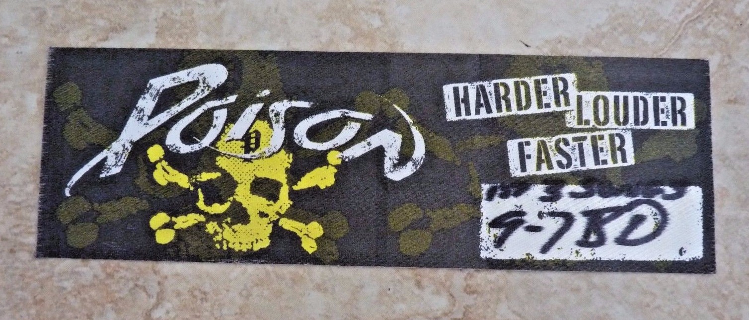 Used Poison 2003 Harder Louder Faster Concert Backstage PHOTO Pass ...