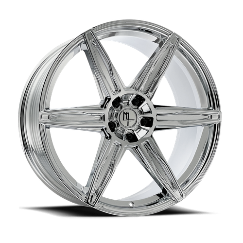 1 New Modern Luxury MLF-11 Wheel Chrome Custom 22x9.5 6x135 22" 6 Spoke ...