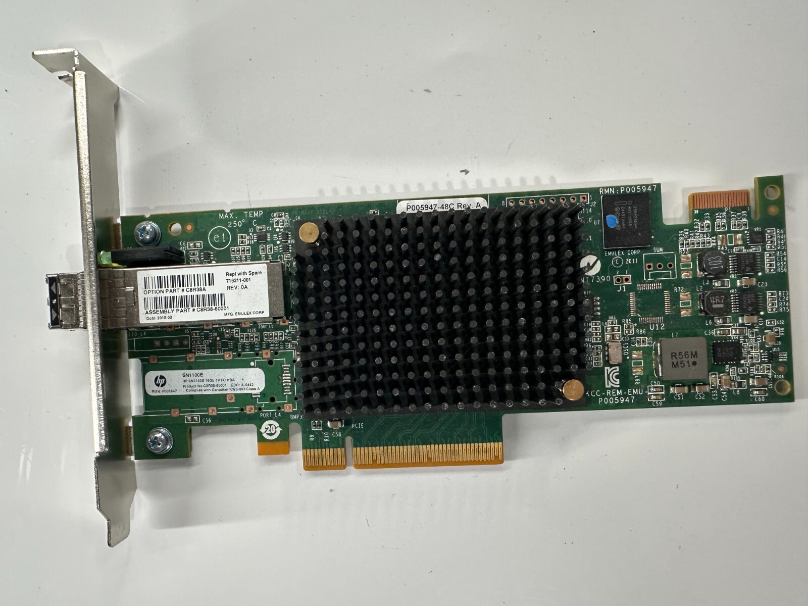 Emulex 2 Port Hot Bus Adapter LPEI6002 PCIe x8 P005947 16Gb/s | eBay