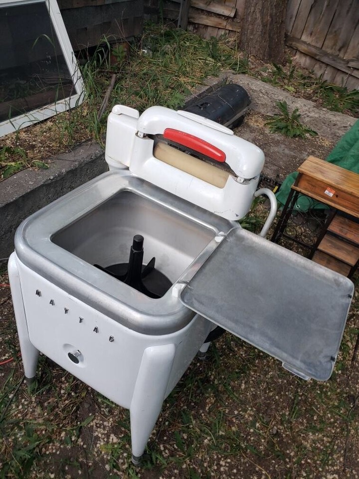 Antique MAYTAG WRINGER WASHER E2L Washing Machine Vintage Tested And ...