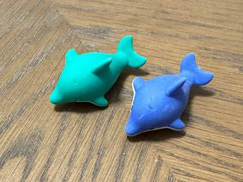 Japan Exclusive Fish & Marine Life Eraser Figure Dolphin Set | eBay