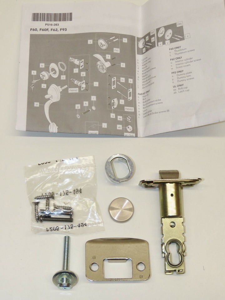 Schlage Camelot Front Entry Door Handle F285 CAM 619 ACC CAM Satin ...