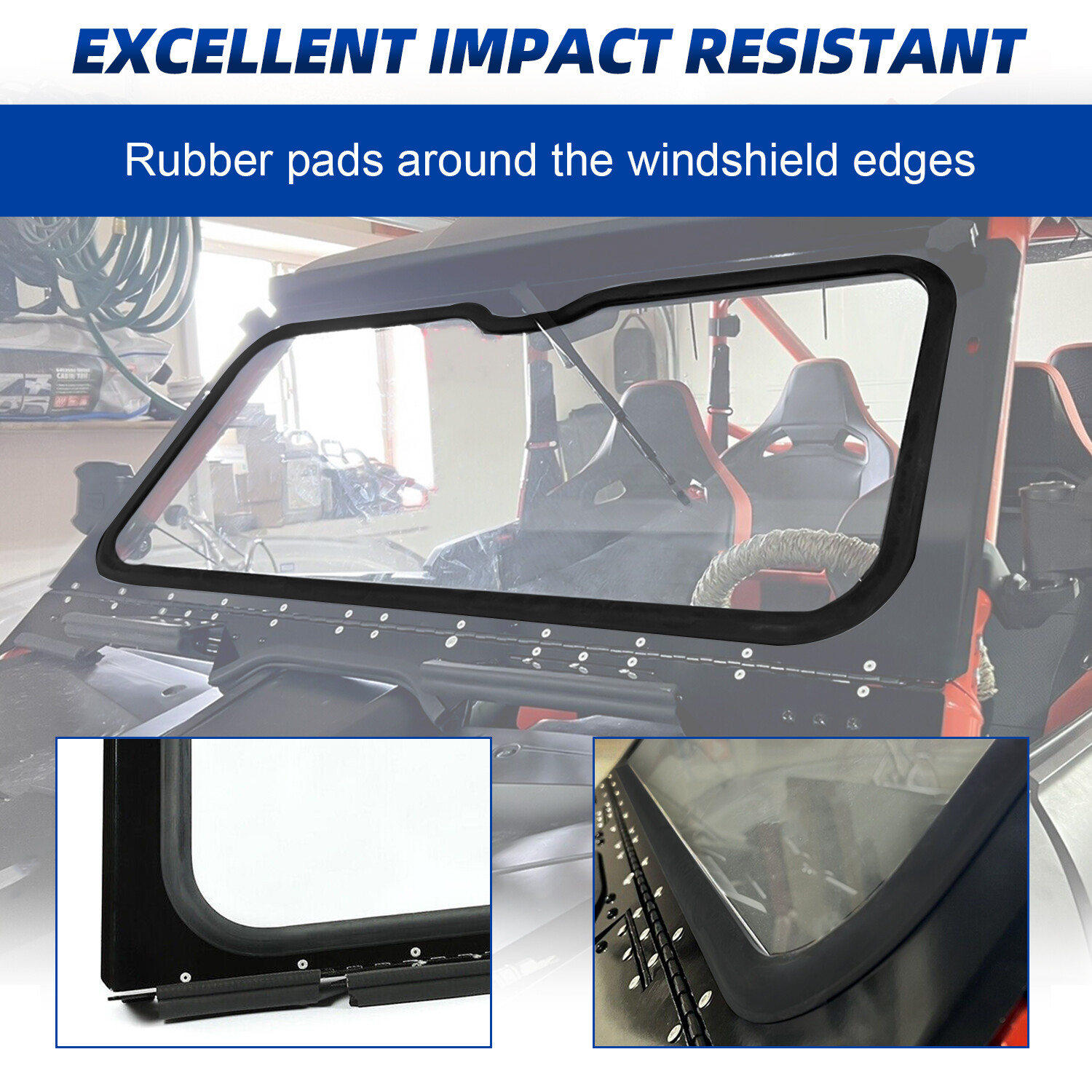 2019+ Honda Talon 1000R 1000X Front Glass Windshield & Aluminum Frame ...