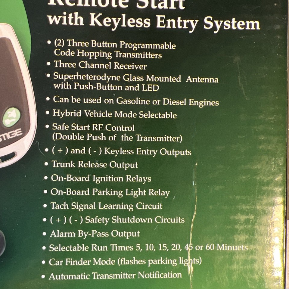 Prestige APS57C Remote Start with Keyless Entry System | eBay