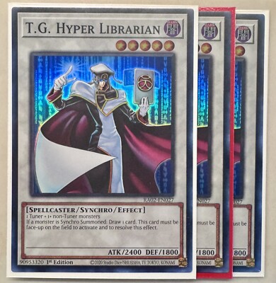 Yugioh! 3x T.G. Hyper Librarian RA02-EN027 Super Rare 1st Ed NM | eBay