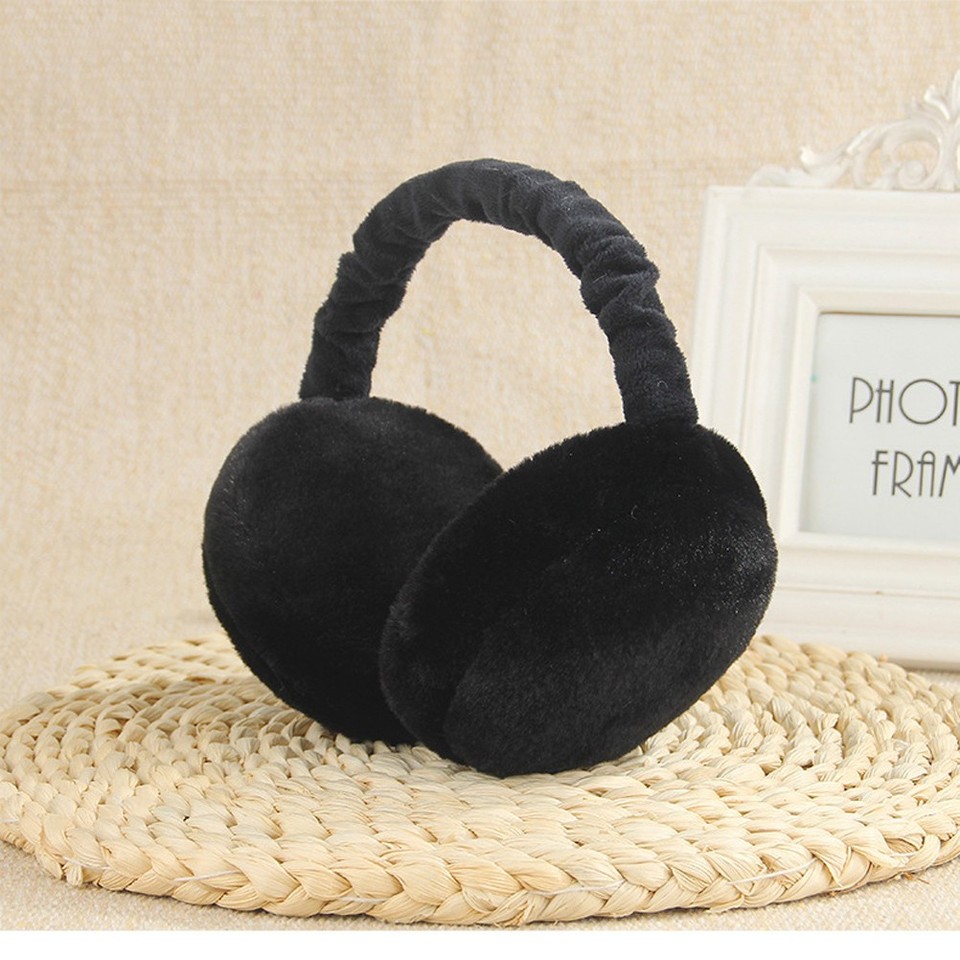 3pcs Foldable Earmuffs Ear Warmers Unisex Winter Warm Ear Covers (Black ...
