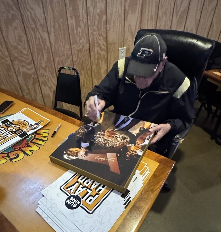 Gene Keady Signed 16x20 Purdue Canvas W/ “HOF 23” & “Boiler Up ...